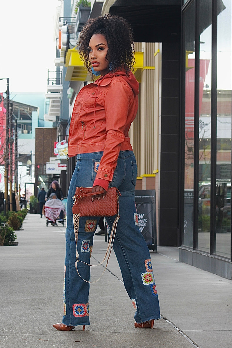 Keep It Crochet Square Patch Jeans – Spoiled Boutique