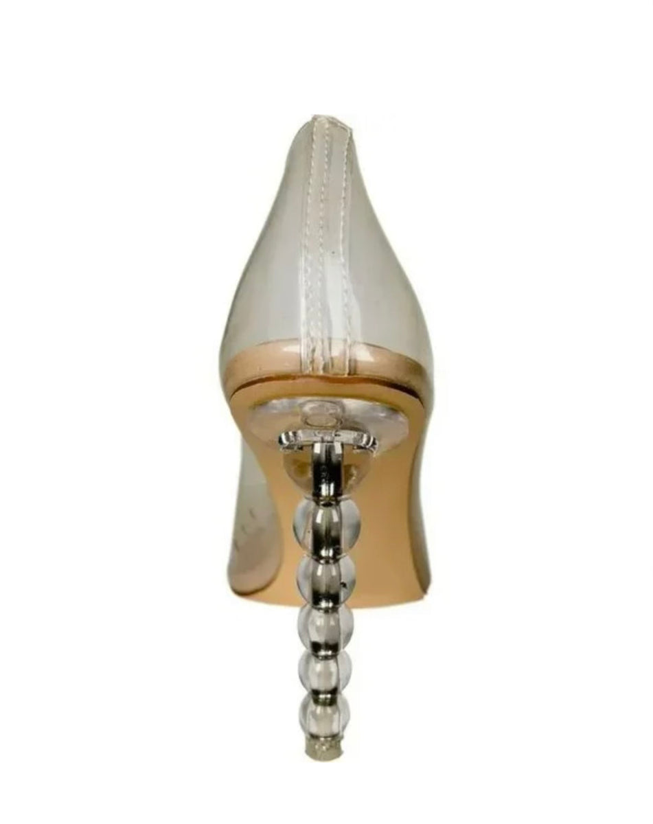Nude Point Toe Crystal Ball Heel – Spoiled Boutique